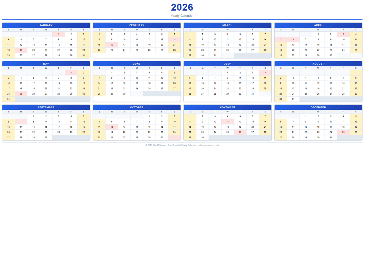 Free Planning Templates 2026 | PDF, Excel & Notion - Plan2026 | Plan2026