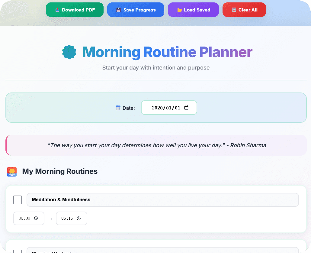 Transform Your Mornings with the 2026 Morning Routine Planner ...
